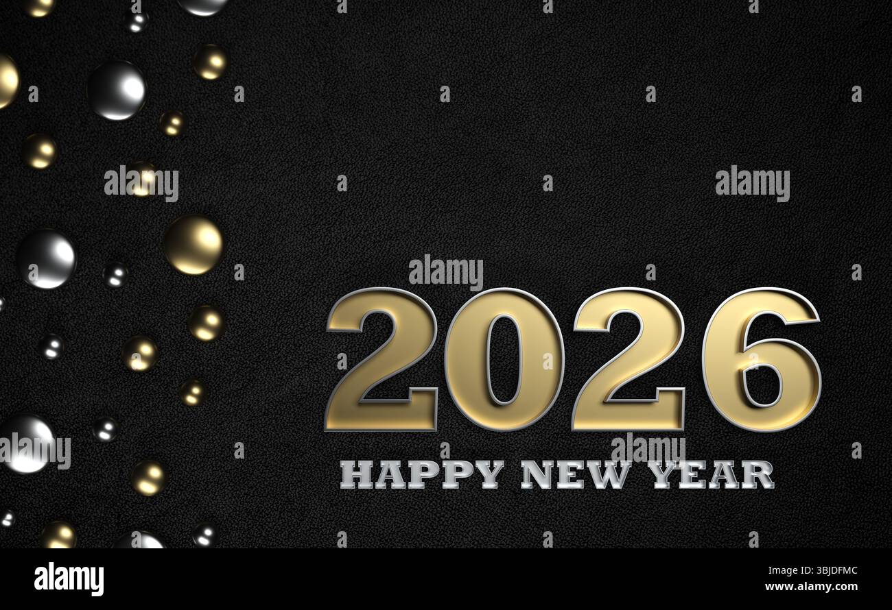3d 2026 future year concept hi-res stock photography and images - Alamy
