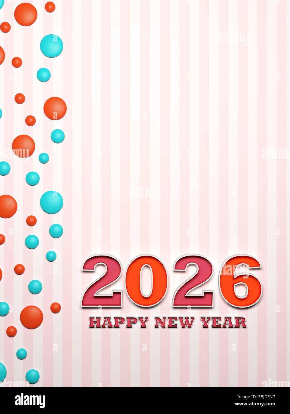 3d 2026 future year concept hi-res stock photography and images - Alamy