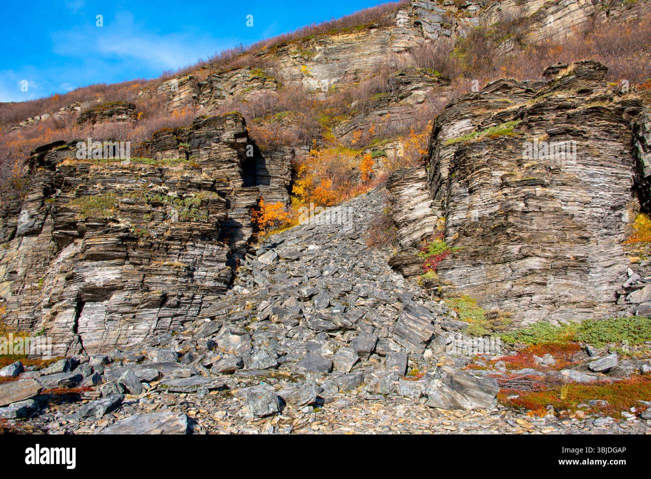 Metasedimentary Outcrop in North Cape - Norway Stock Photo - Alamy