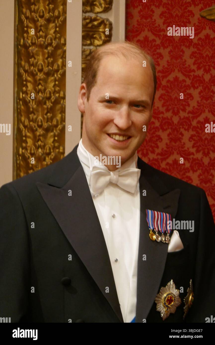London, England 1st June 2025 Prince William Wax Figure at Madame ...