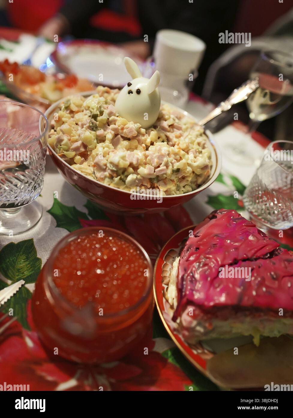 Russian new years eve table hi-res stock photography and images - Alamy