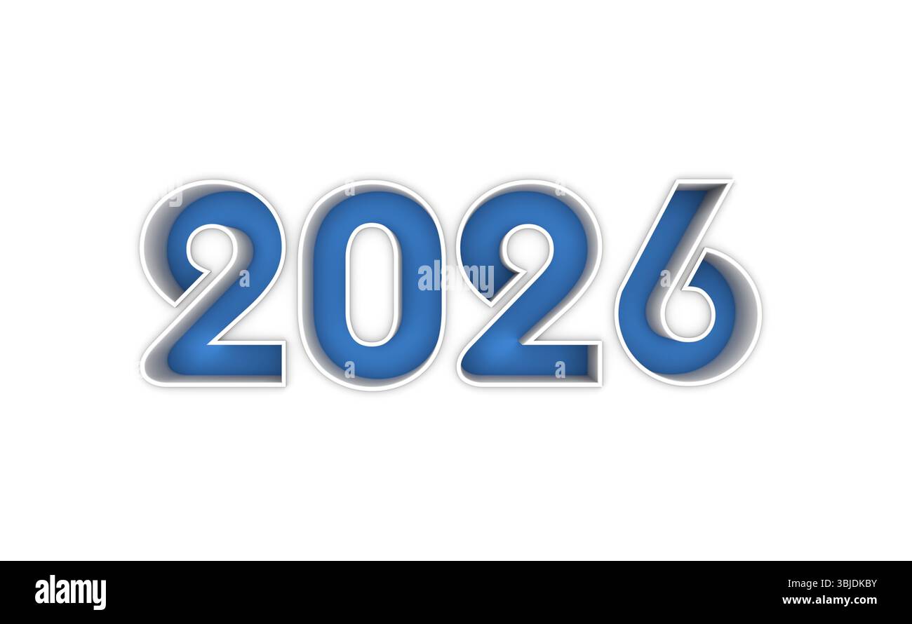 Blue 2026 new year hi-res stock photography and images - Alamy
