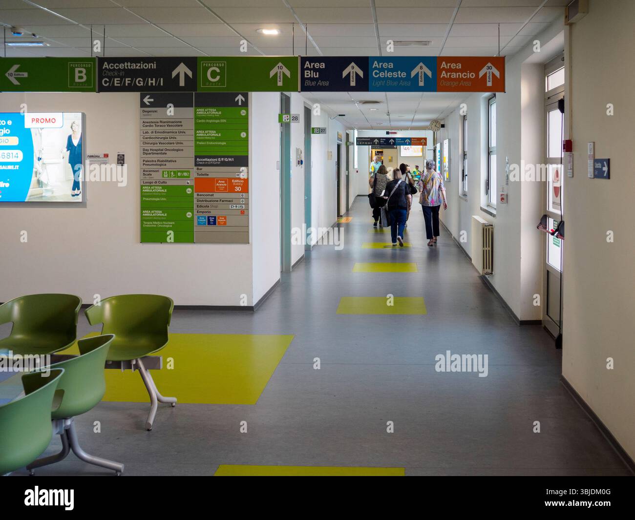 Cisanello, PI, Italy - June 13th 2025 hospital interior structure ...