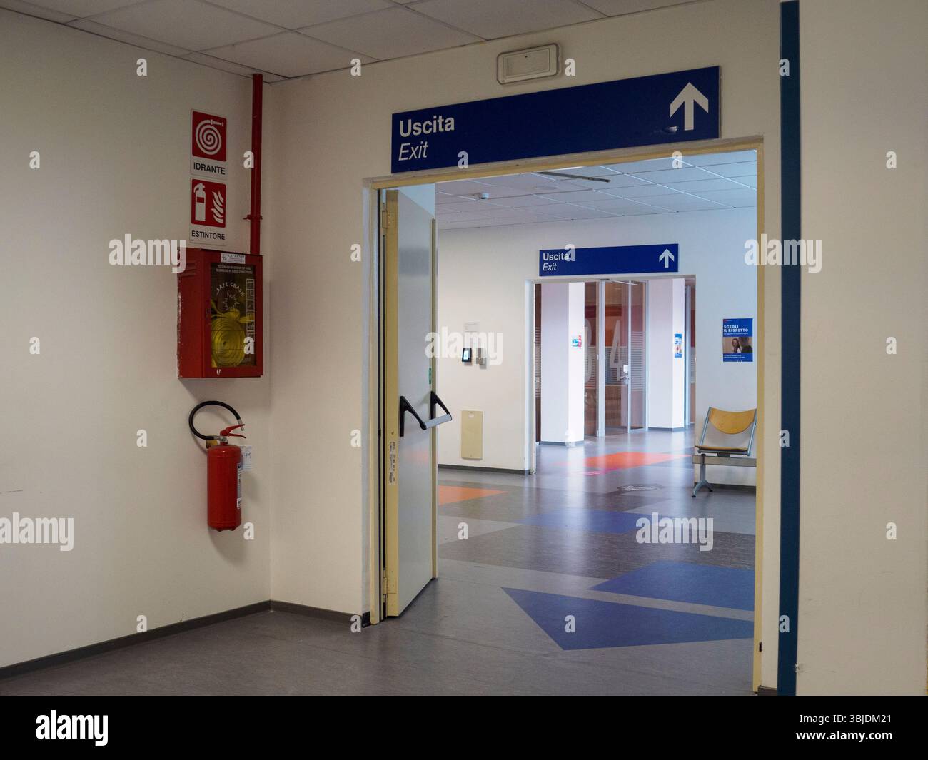 Cisanello, PI, Italy - June 13th 2025 hospital interior showcasing ...