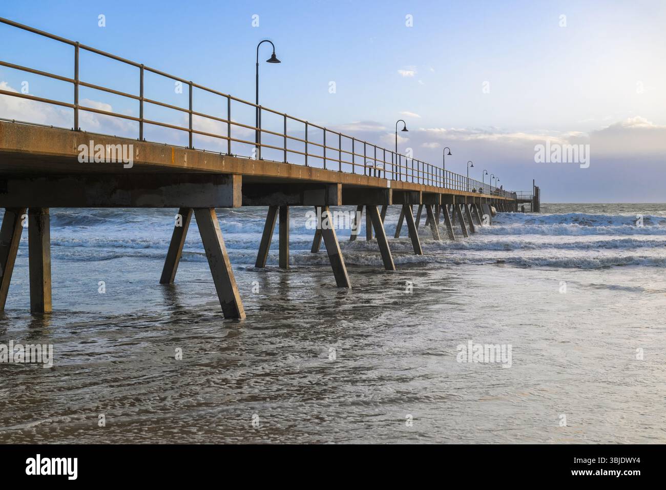 Glenelg jetty, Adelaide South Australia, beach coastal tourism landmark ...