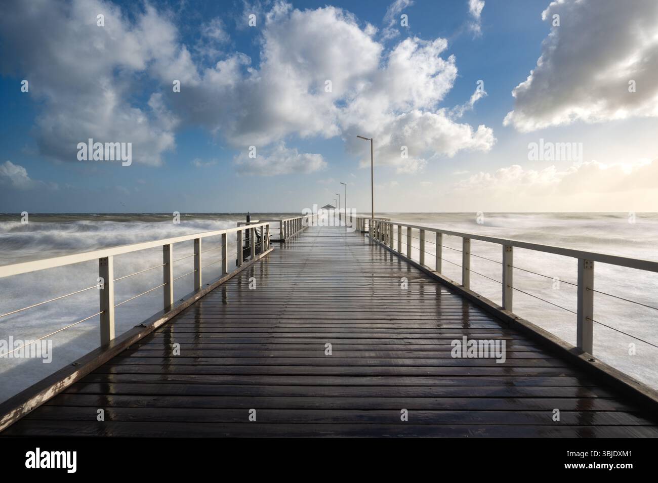 Henley jetty, Adelaide South Australia, long exposure ocean waves with ...