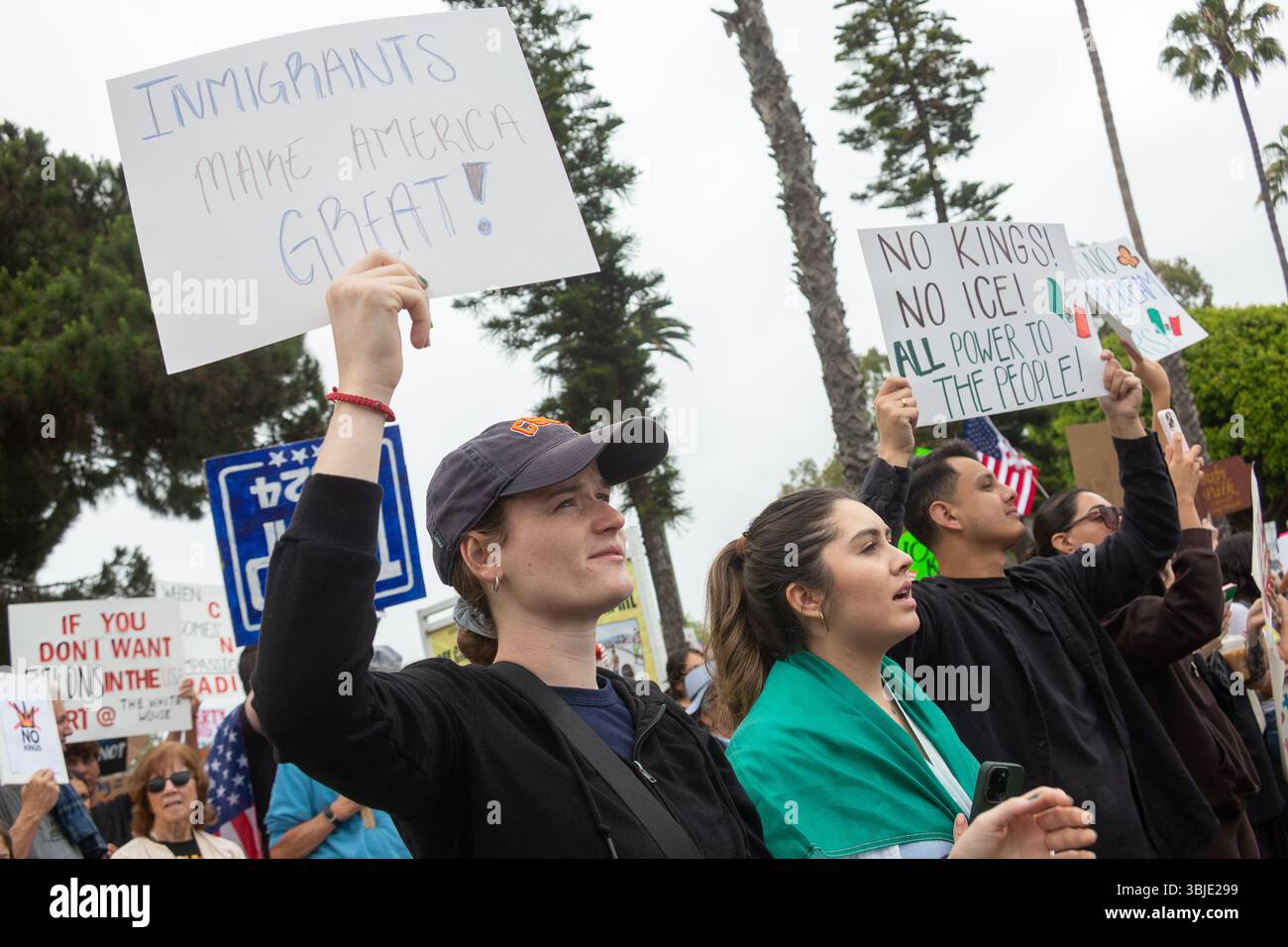 June 14, 2025 - No Kings peaceful protest demonstration and march in ...