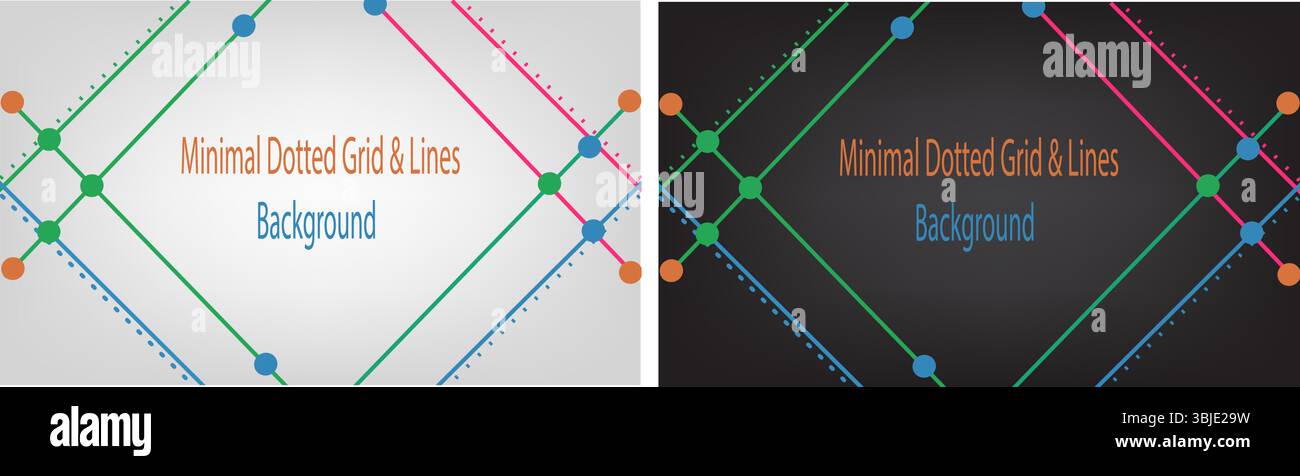 Minimal Dotted Grid and Lines Business Background Vector, Clean ...