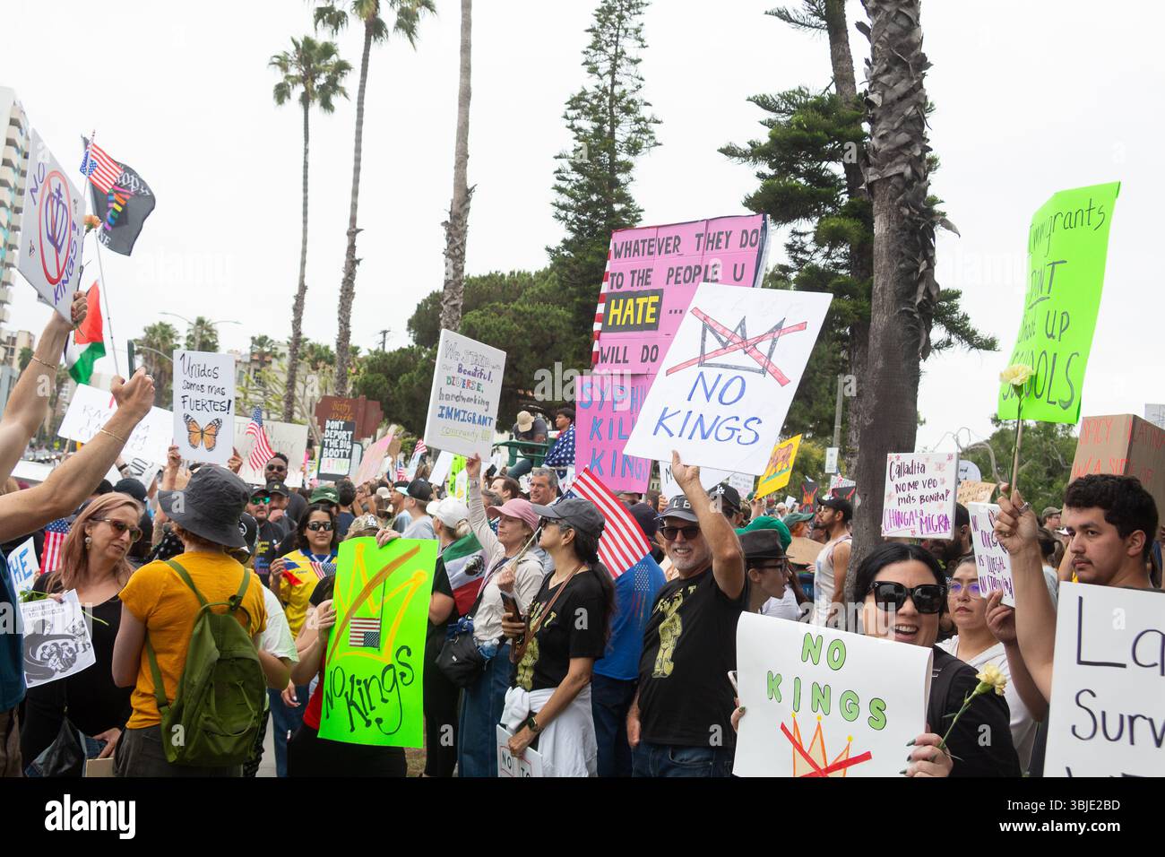 June 14, 2025 - No Kings peaceful protest demonstration and march in ...