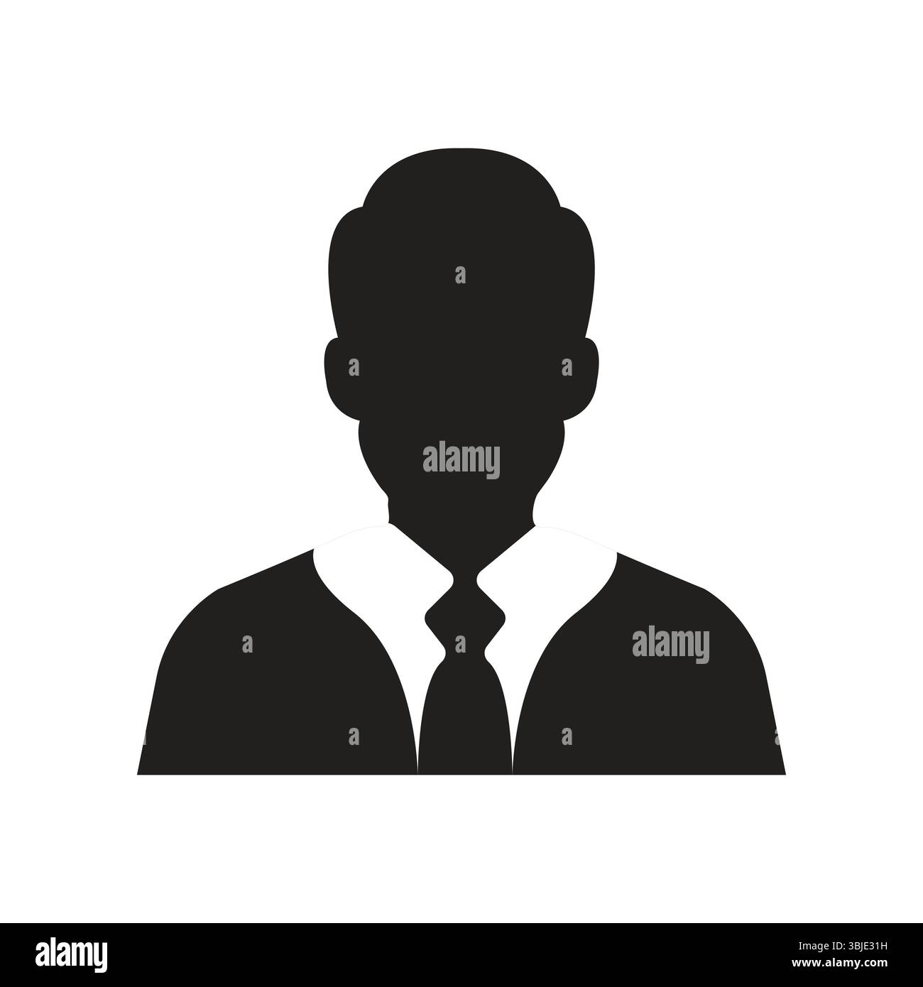 Businessman avatar icon simple Black and White Stock Photos & Images ...