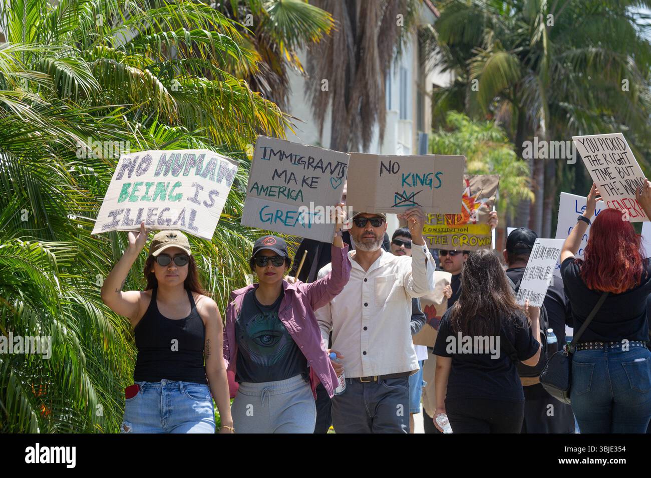 June 14, 2025 - No Kings peaceful protest demonstration and march in ...