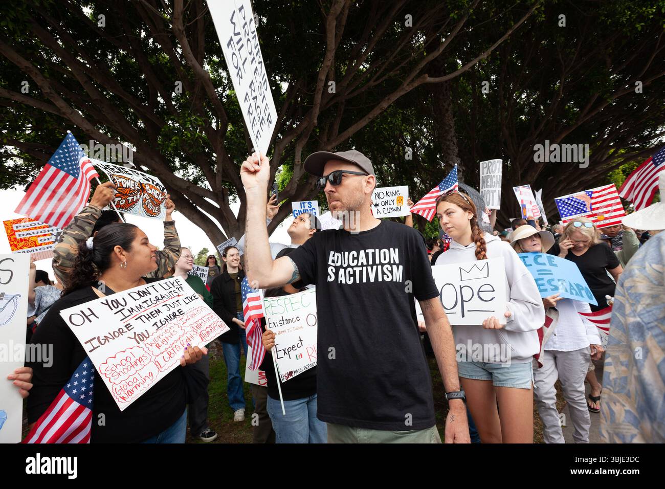 June 14, 2025 - No Kings peaceful protest demonstration and march in ...