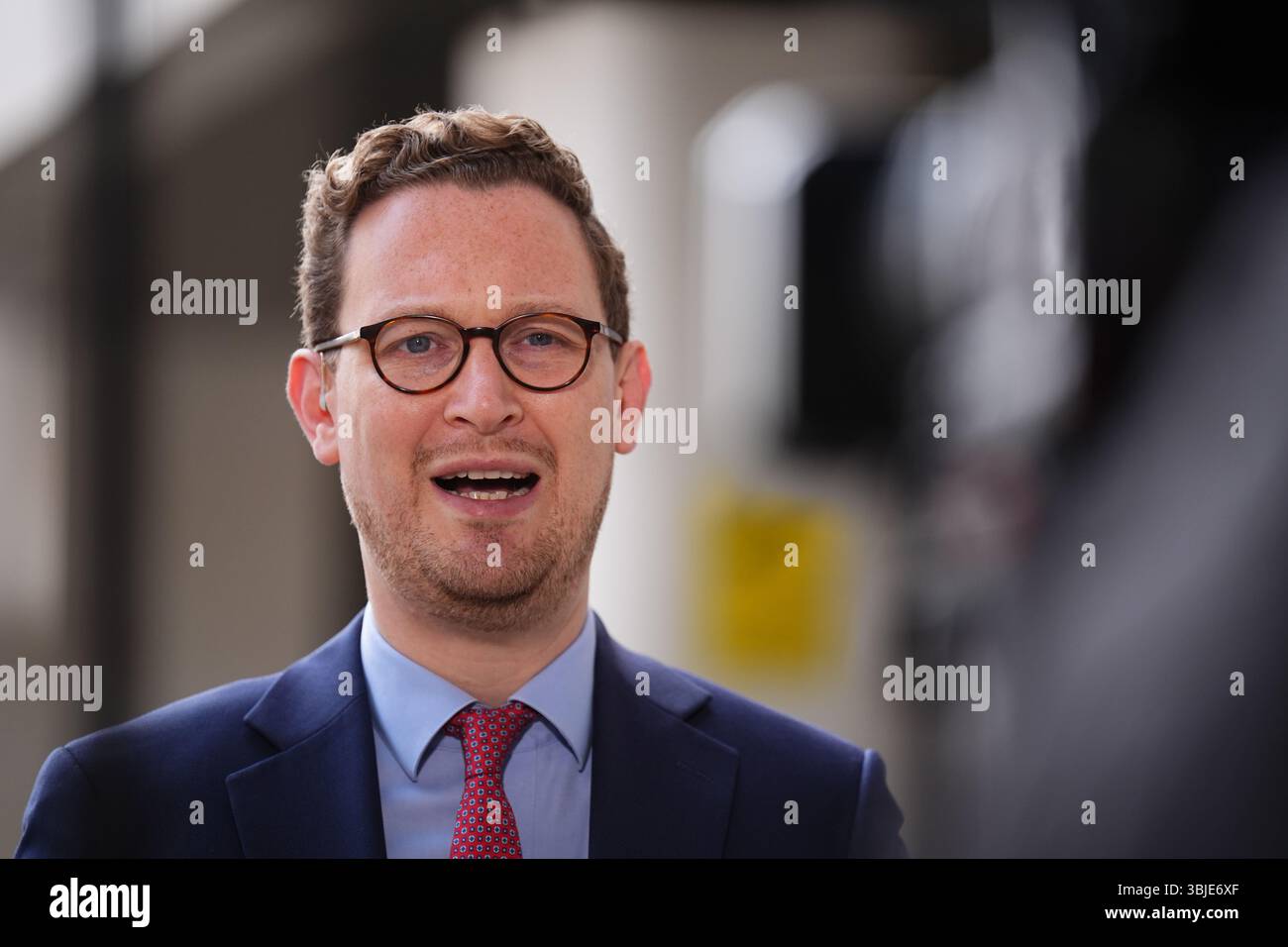 Chief Secretary to the Treasury Darren Jones outside BBC Broadcasting ...