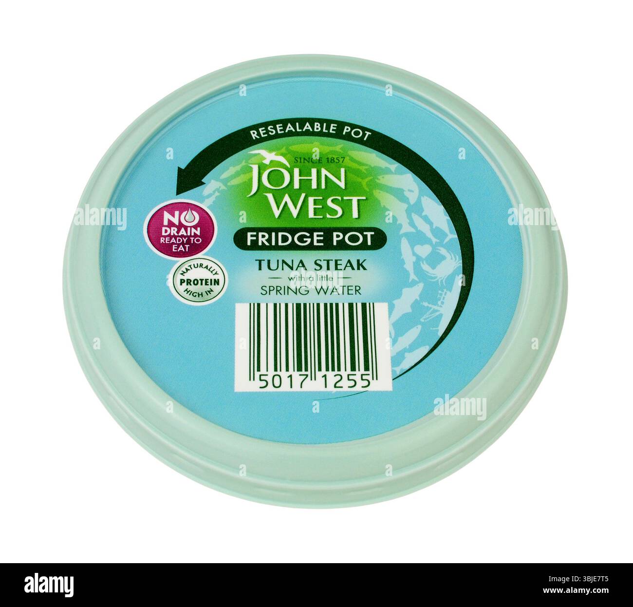 John West tuna steak fridge pot with spring water in a 110g no drain ...