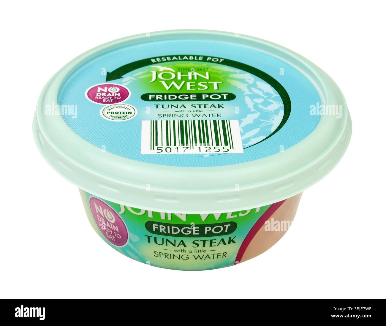 John West tuna steak fridge pot with spring water in a 110g no drain ...