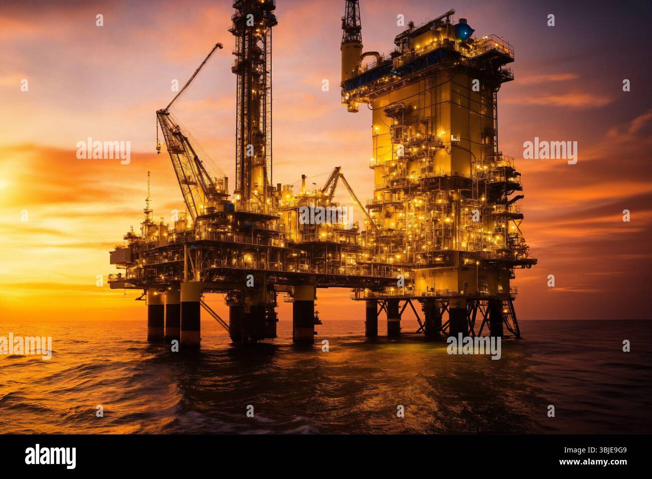 Offshore jack up oil and gas wellhead remote platform drilling rig ...