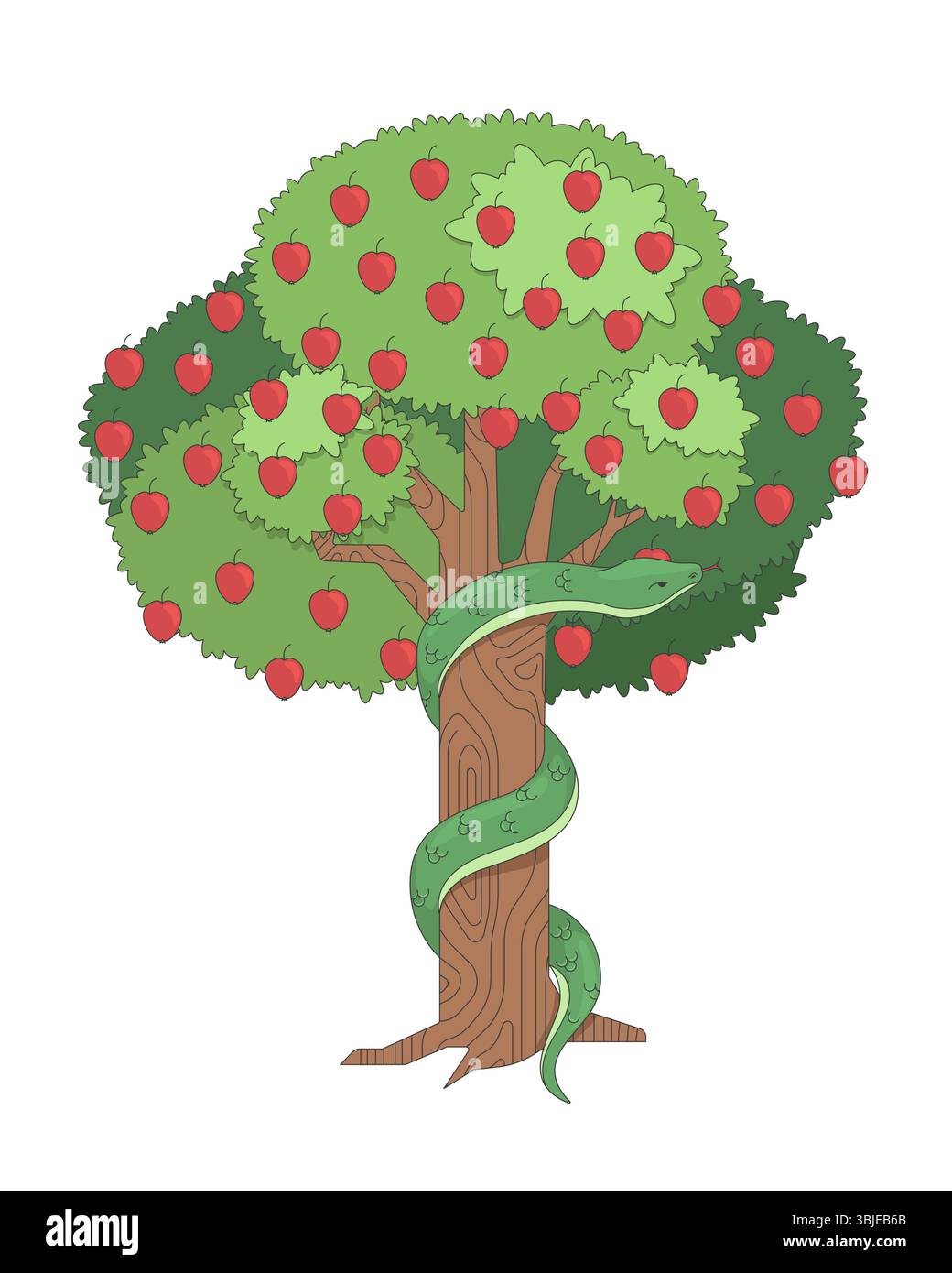 Tree of knowledge of good and evil Stock Vector Images - Alamy