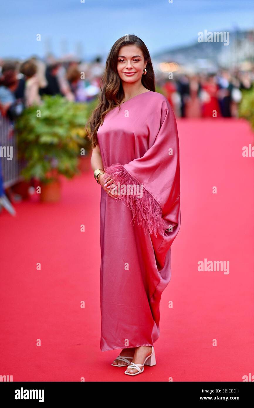 CABOURG, FRANCE - JUNE 14 Lou Anna Hamon attends the red carpet during ...
