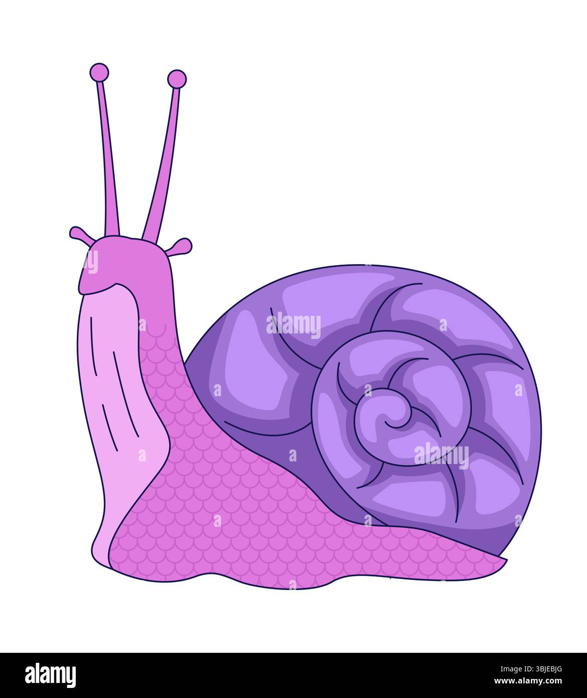Cute snail 2D cartoon character Stock Vector Image & Art - Alamy