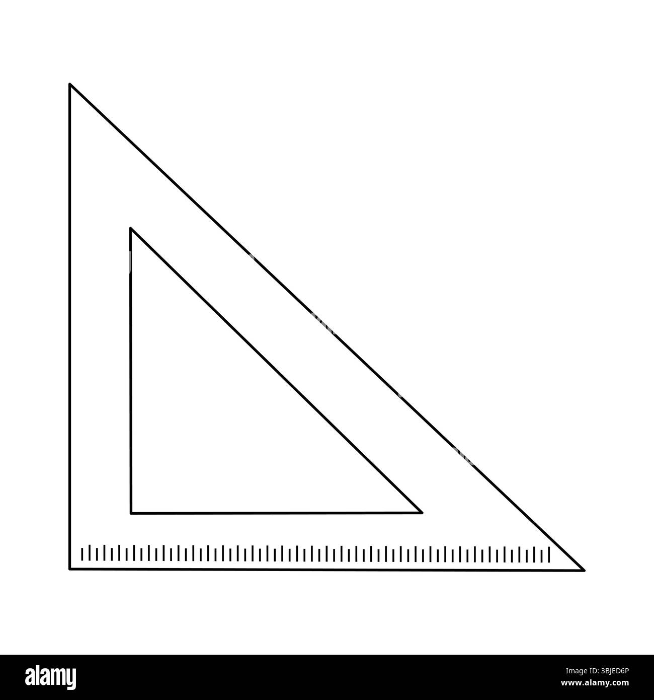Coloring page for kids with outline vector drawing of triangle shaped ...