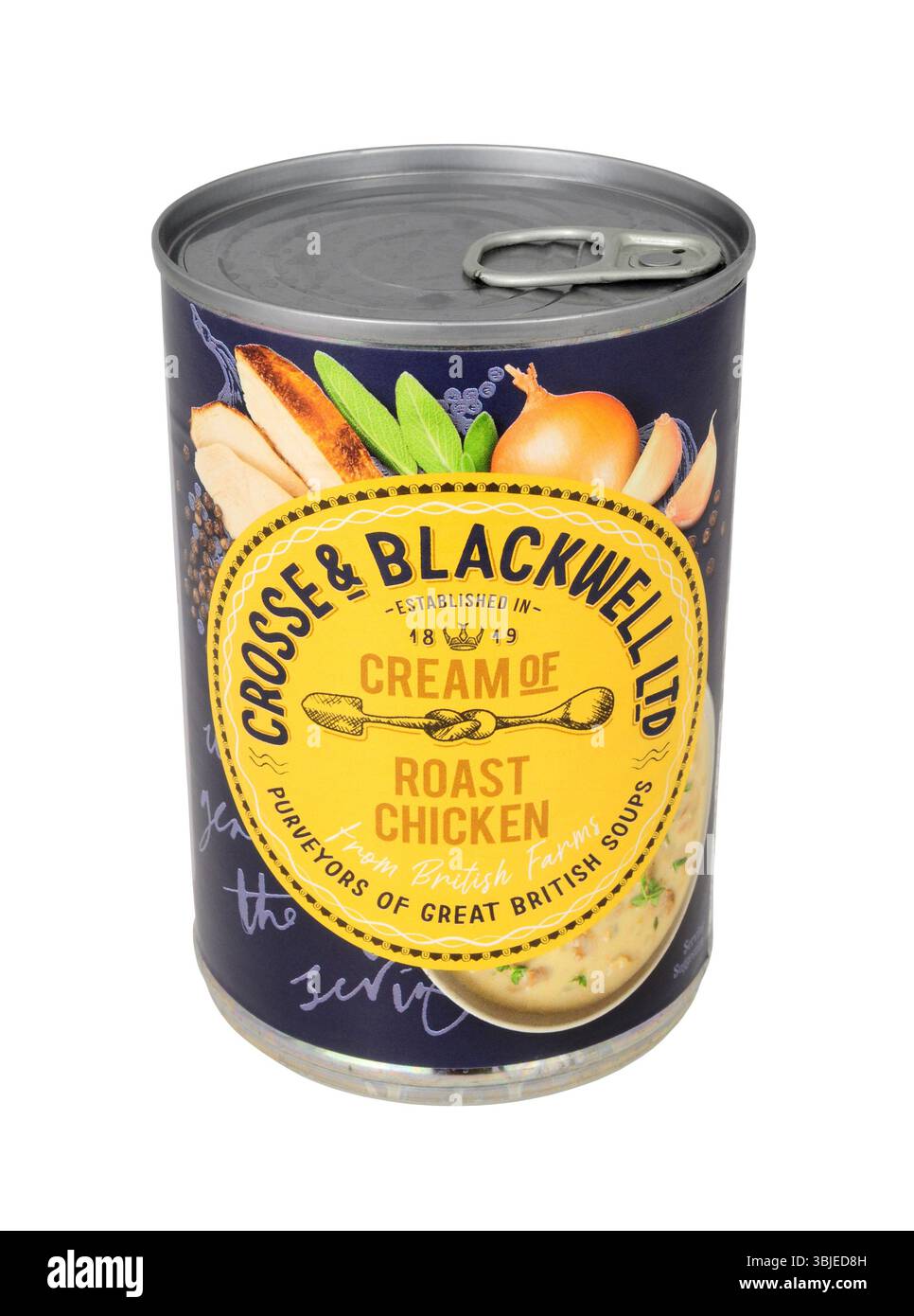 Crosse and Blackwell tinned cream of roast chicken soup in a 400g can ...