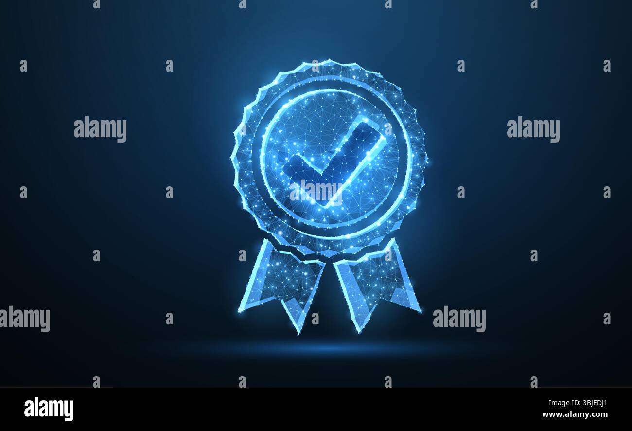Low poly Quality icon check Stock Vector Image & Art - Alamy