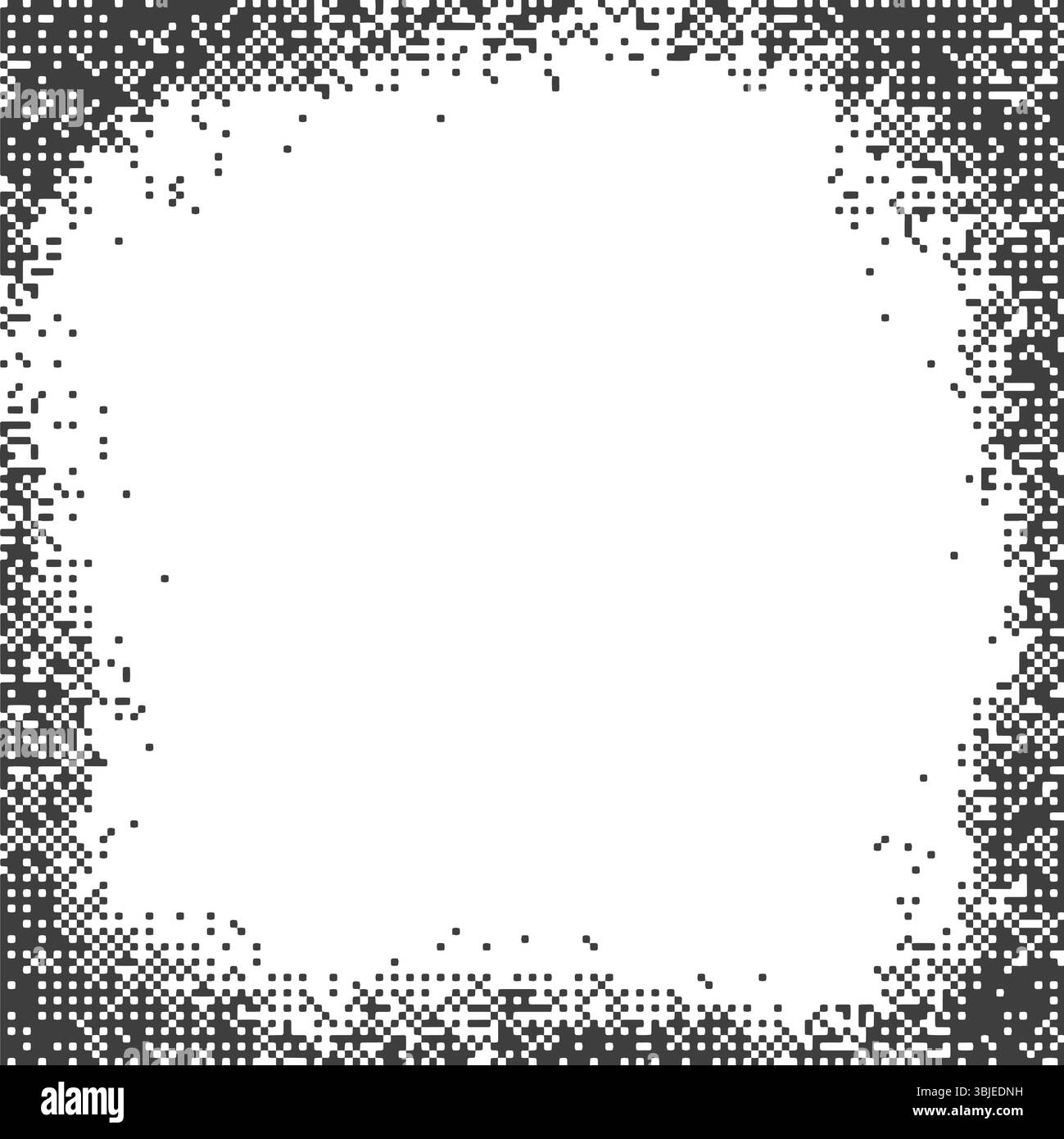 Pixel pattern background. Bitmap textured arcade game gradient frame. Retro dither vector square ...