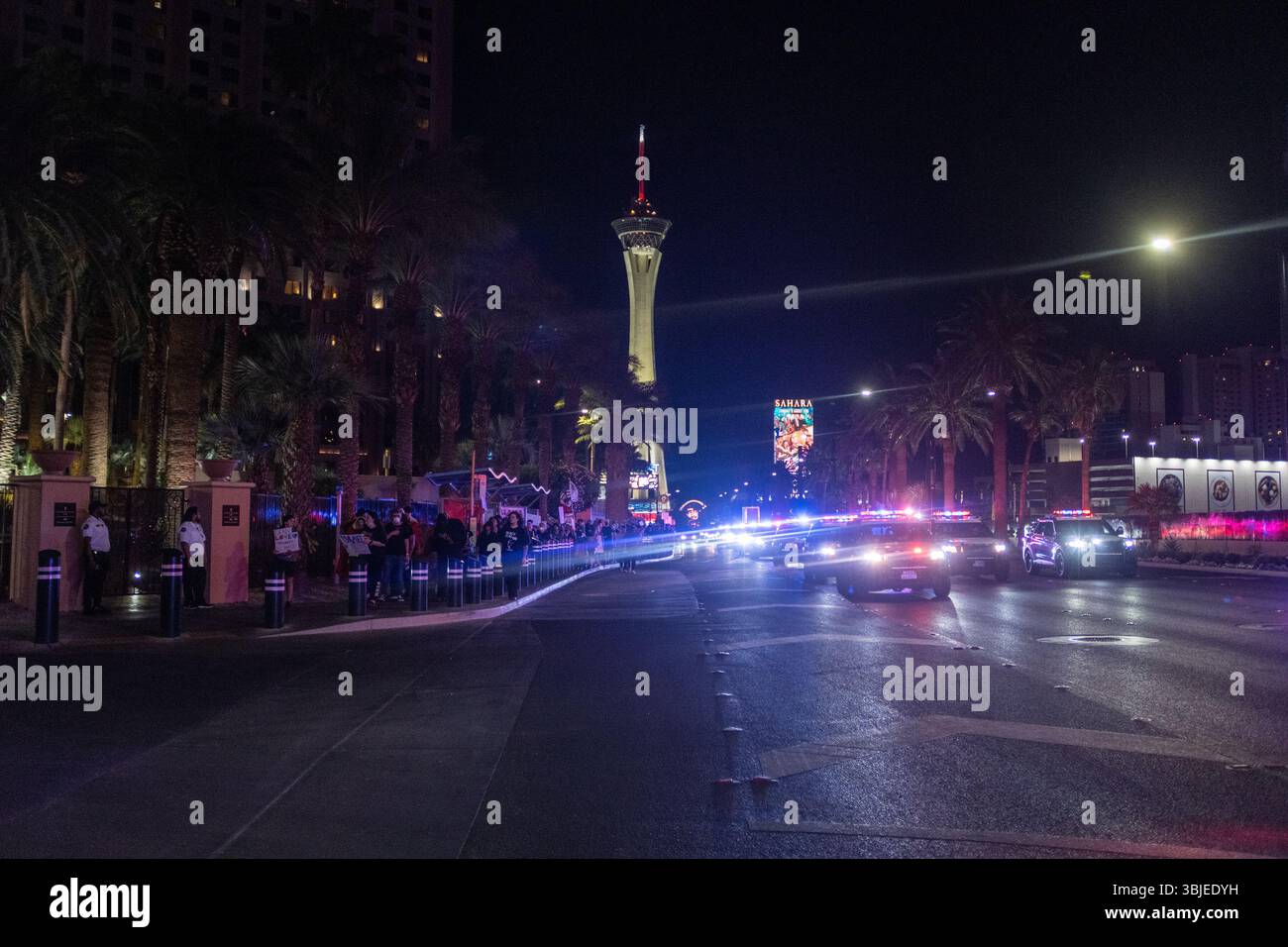 Las Vegas, NV, USA. 14th June, 2025. View of the 'No Kings March' on Las Vegas Blvd in Las Vegas ...