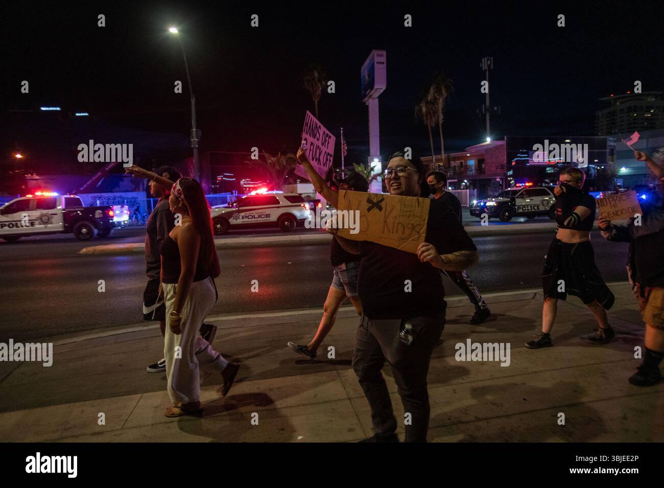 Las Vegas, NV, USA. 14th June, 2025. View of the 'No Kings March' on ...