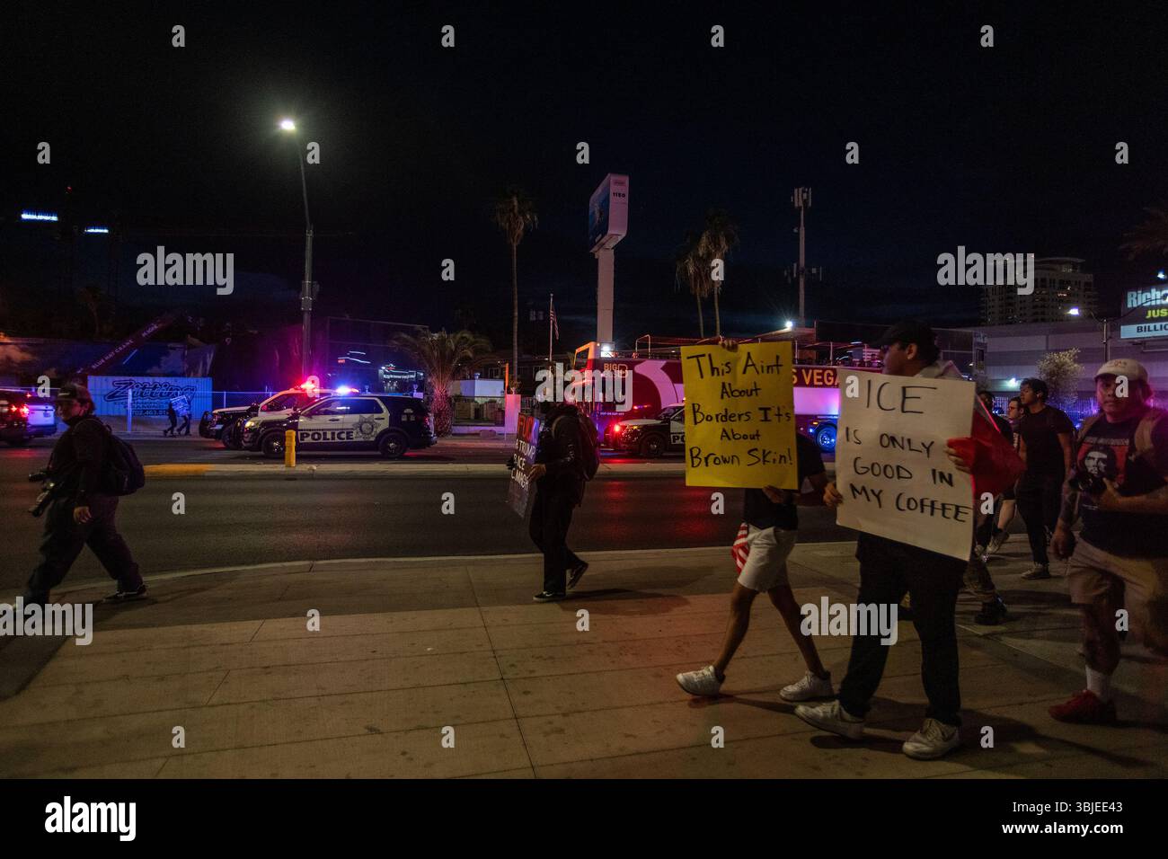Las Vegas, NV, USA. 14th June, 2025. View of the 'No Kings March' on ...