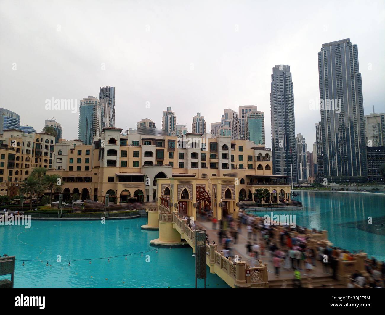 Bright and clear daytime view of downtown Dubai, showcasing its iconic ...