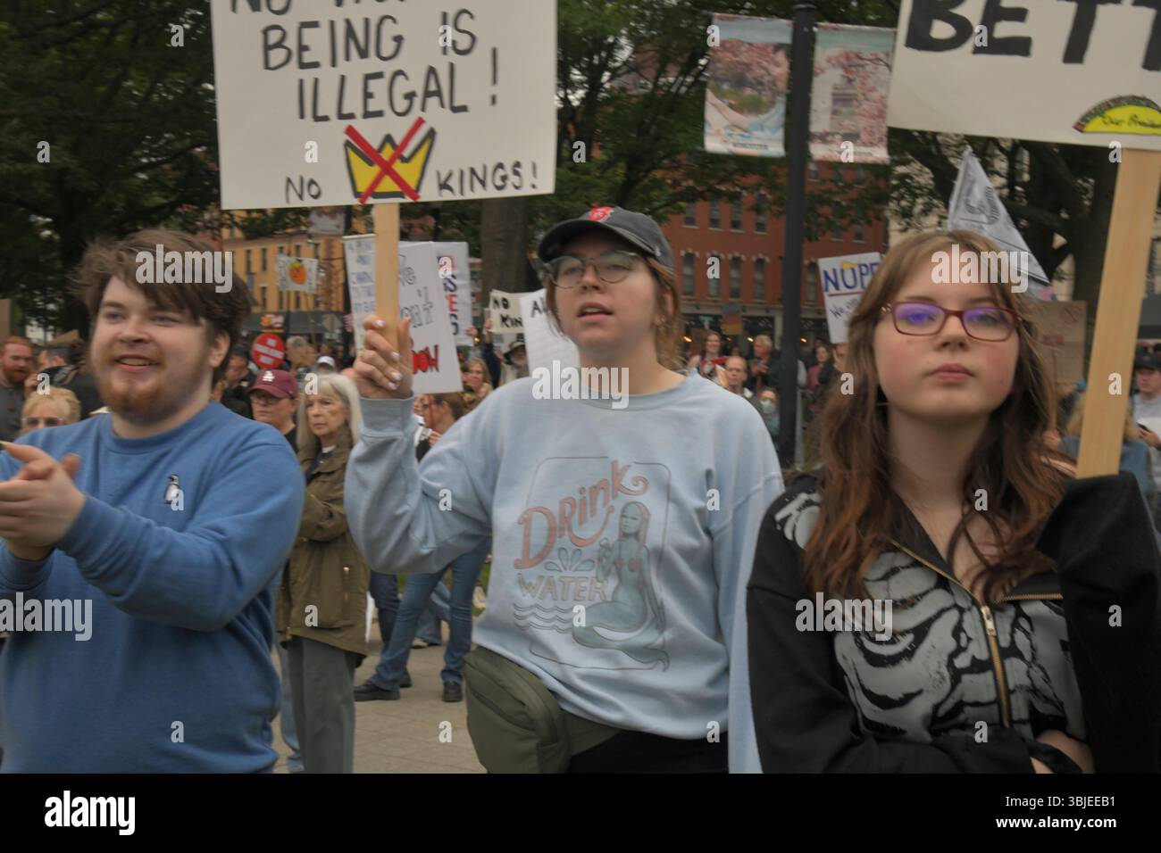 Worcester, Massachusetts, USA. 14th June, 2025. Residents turn out in ...