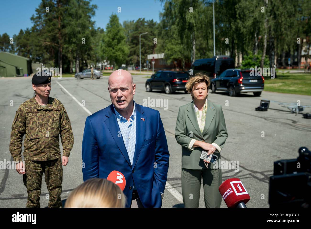 ADAZI, Latvia. 15th June, 2025. Matthew Whitaker, US Ambassador to NATO ...