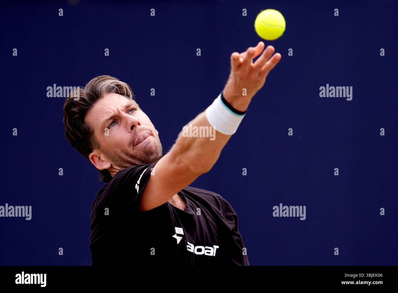 Cameron Norrie practising on day seven of the HSBC Championships at The ...