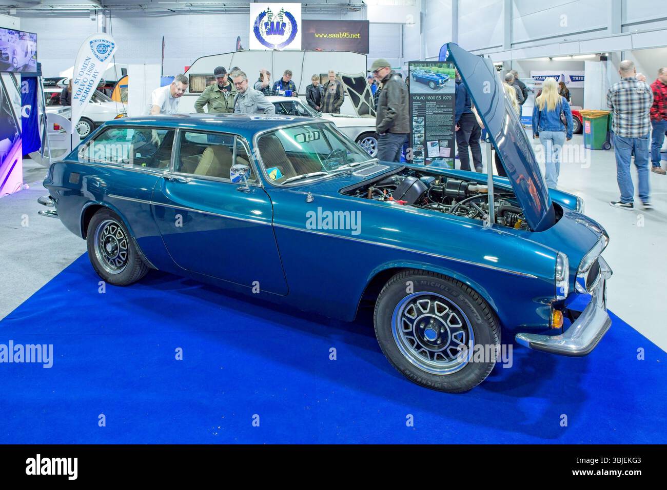 Lahti, Finland – May 3. 2025: Volvo 1800 ES (1972) car at Classic Motor ...