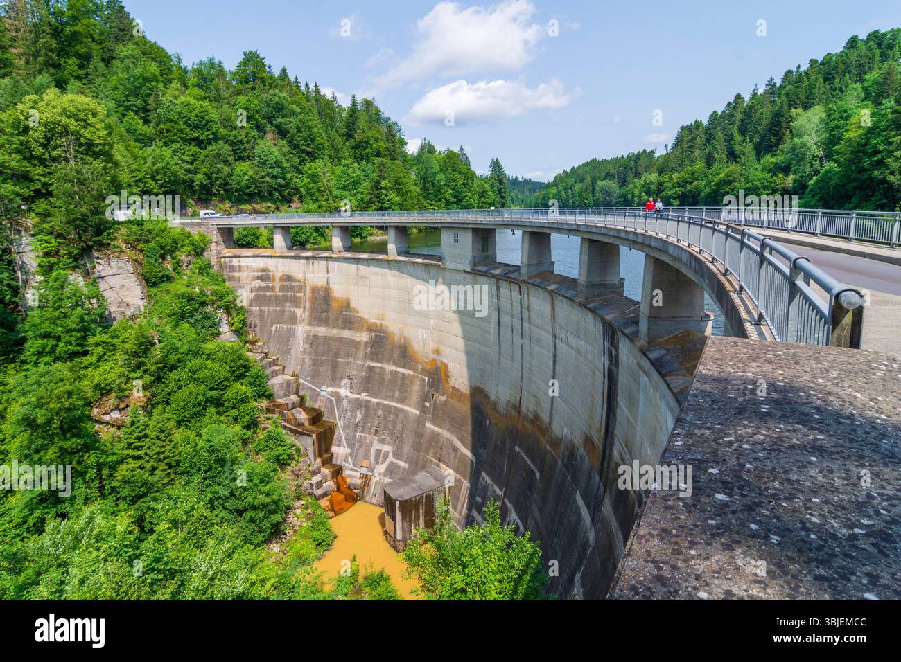 reservoir Rannastausee Rannatalsperre of river Ranna, dam, part of ...