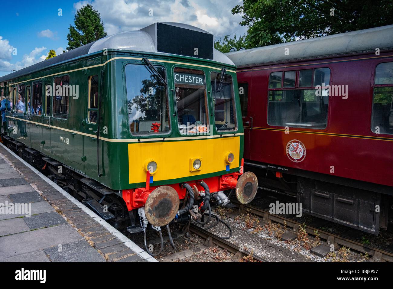 Trains at Shackerstone on the Battlefield Line Stock Photo - Alamy