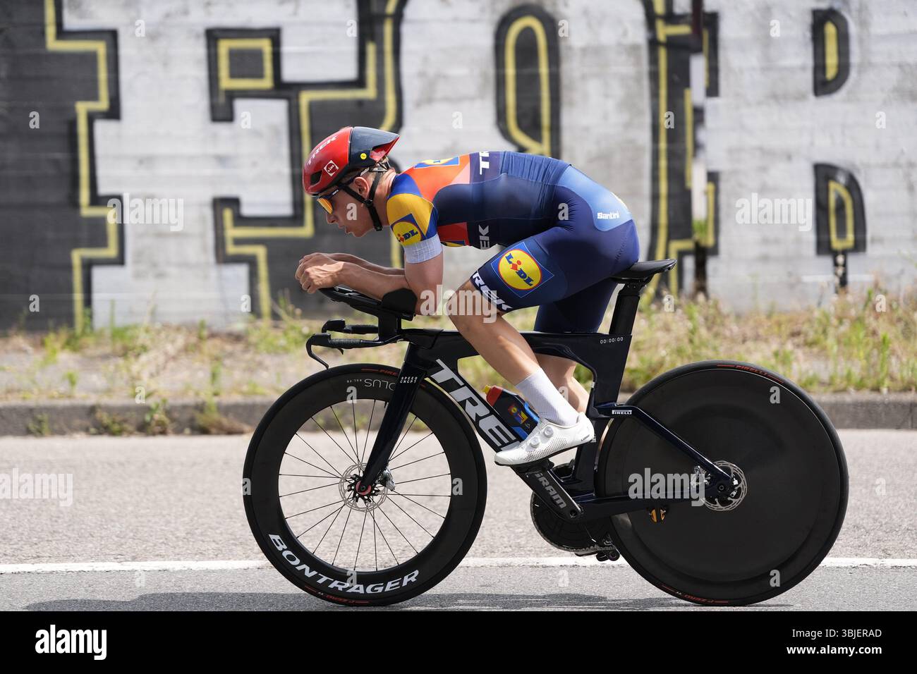 Albert Withen Philipsen - Team Lidl during the stage 1 of the Giro Next ...