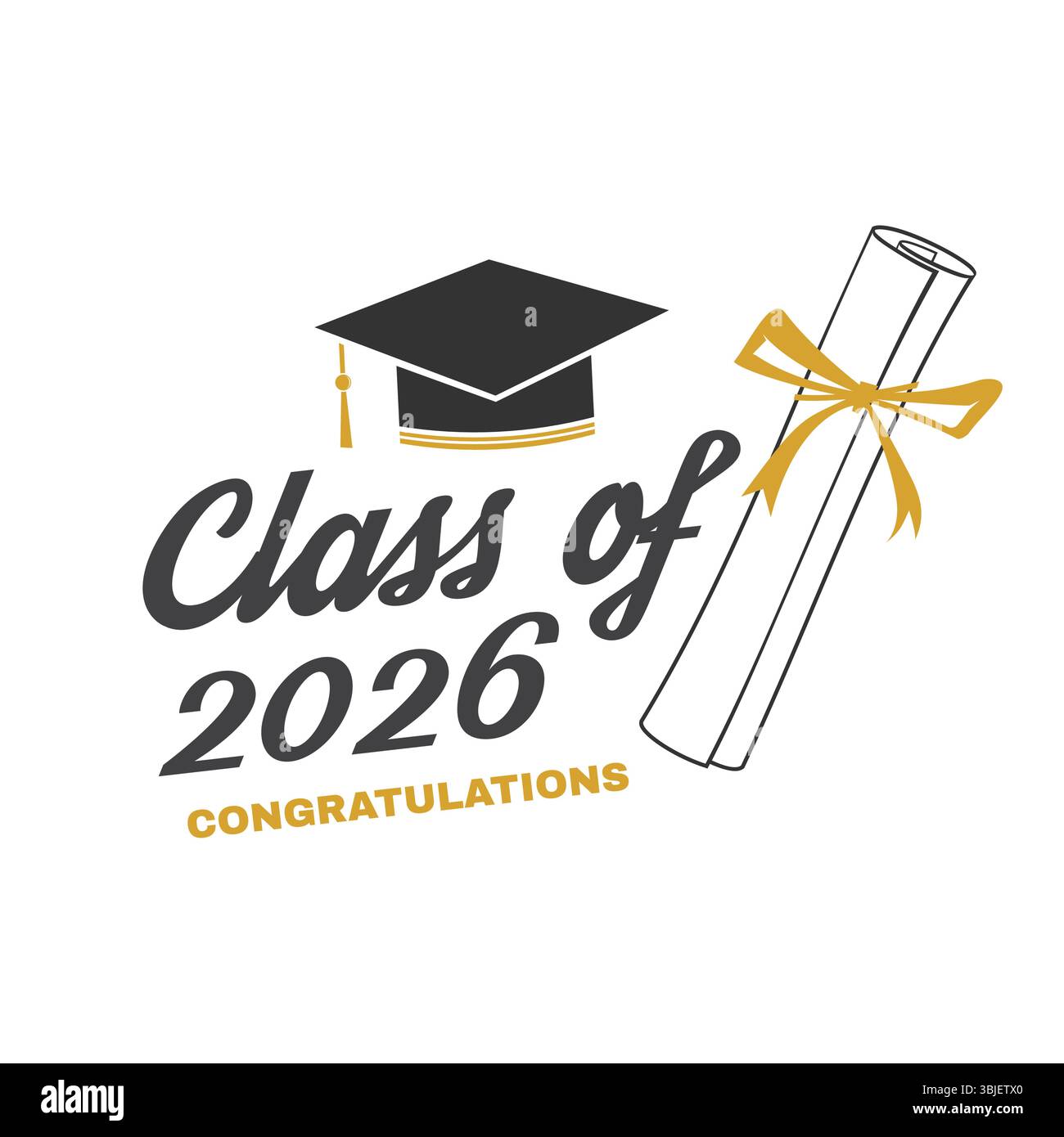 Vector Class of 2026 badge. Concept for shirt, print, seal, overlay or ...