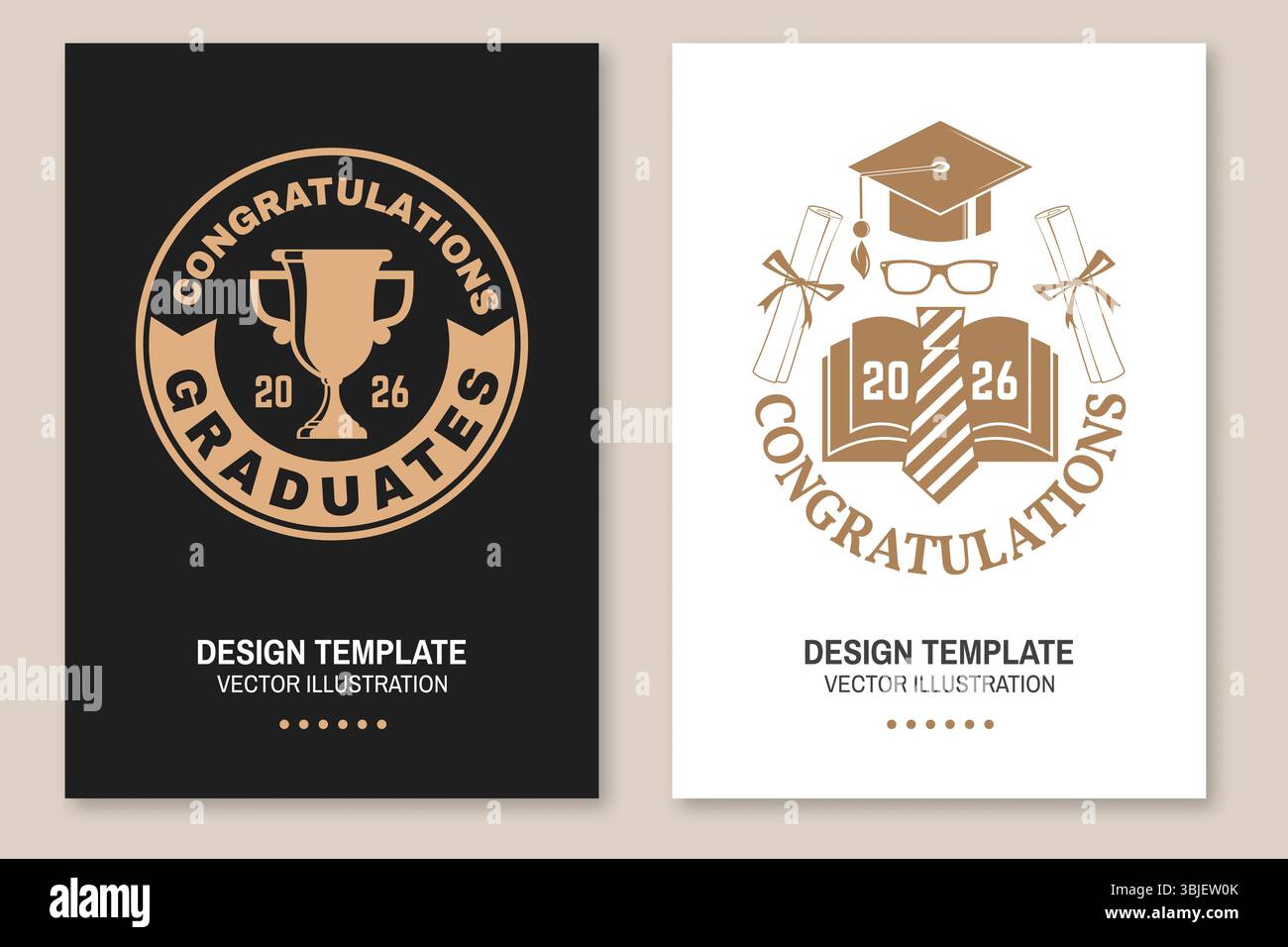 Set of posters and banners for class of 2026 graduation ...