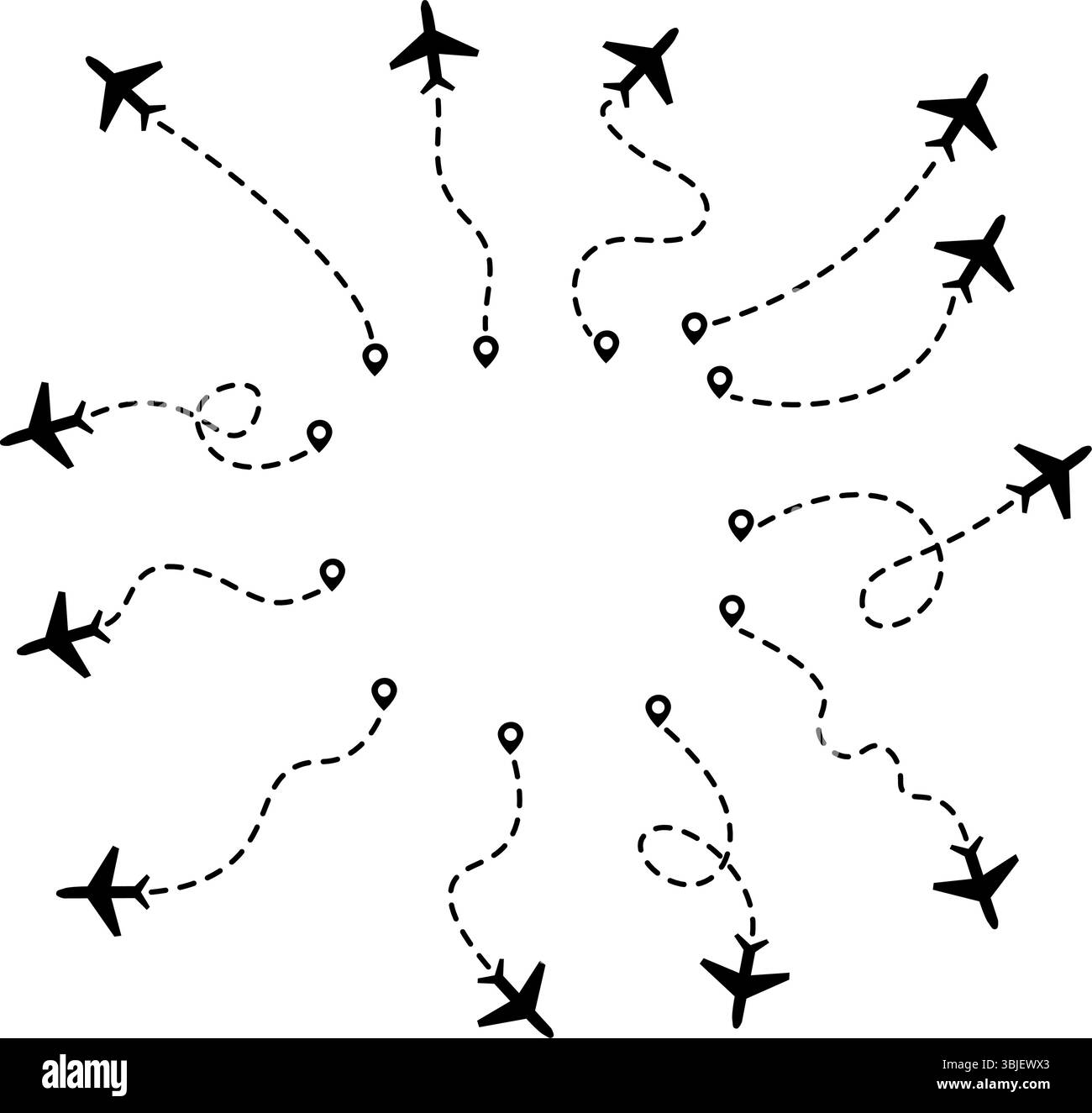 Landed plane Cut Out Stock Images & Pictures - Alamy