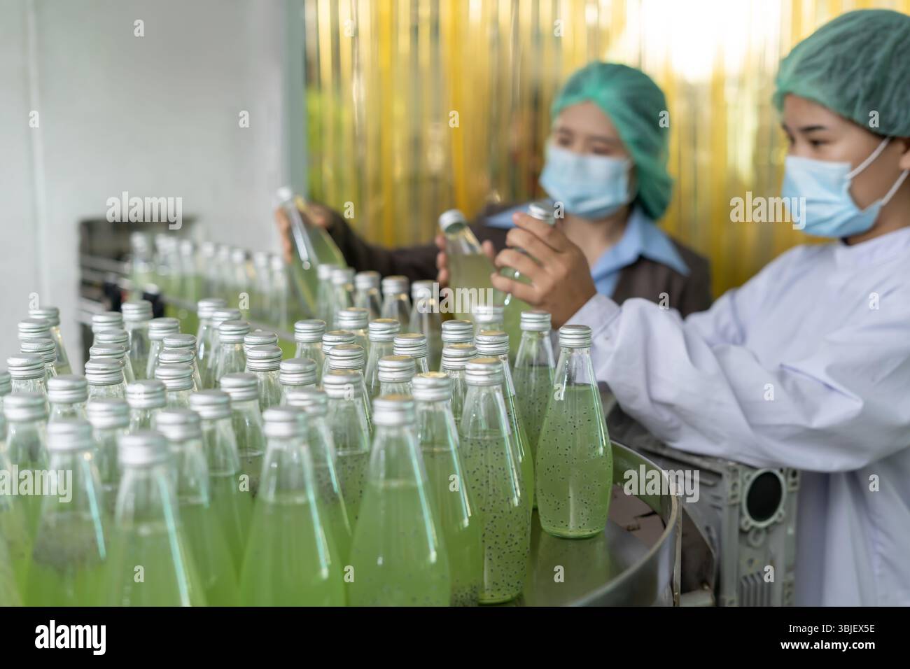 Business owner of food or beverages and quality team inspection about ...