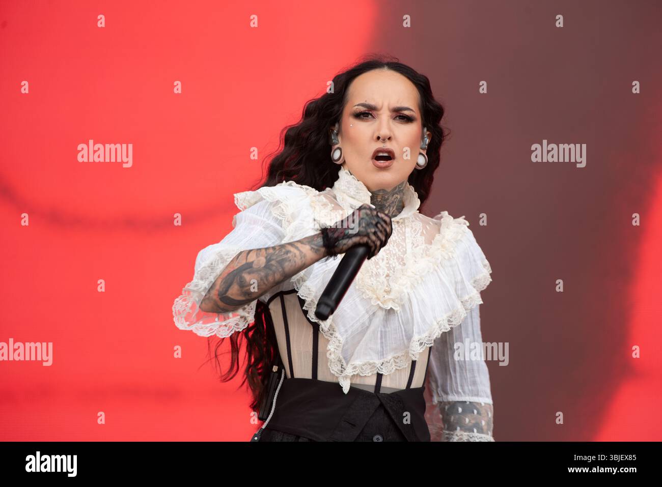 Donington, England. 15th June 2025. Ukrainian metal powerhouse JInger ...