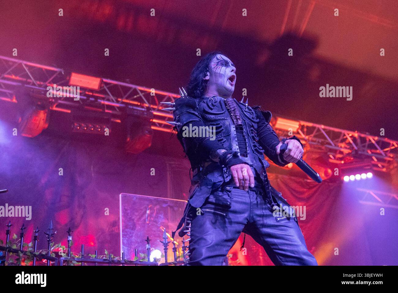 Leicestershire, UK. Saturday June 14, 2025. Dani Filth from extreme ...