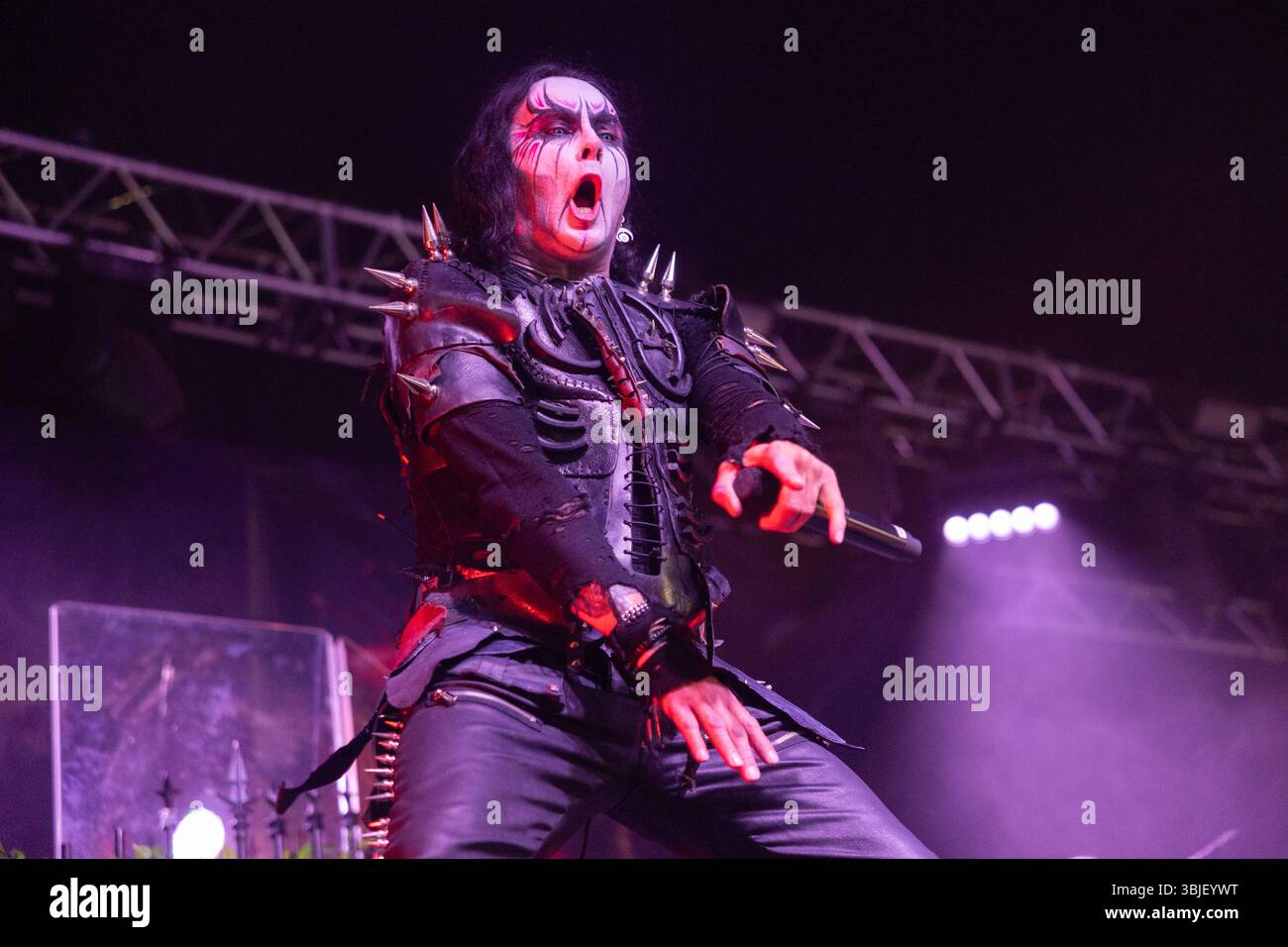 Leicestershire, UK. Saturday June 14, 2025. Dani Filth from extreme ...