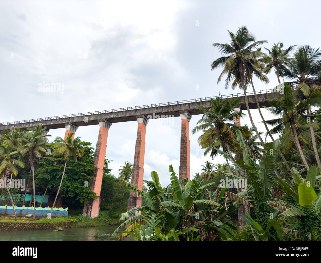 The bridge of the Mathur Aqueduct which is an elevated concrete ...