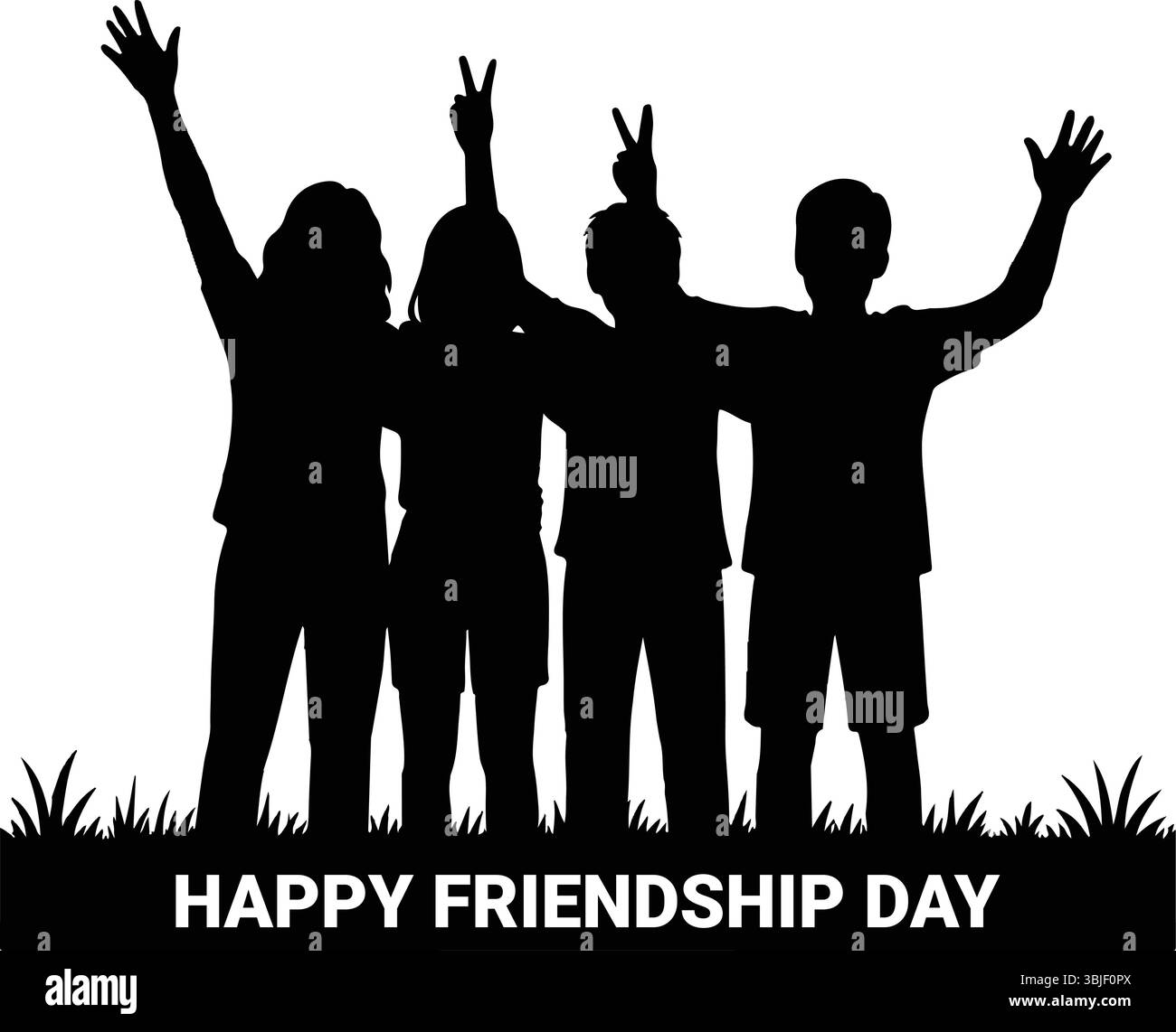 Friendship Silhouette Vector Icons Stock Vector Image & Art - Alamy