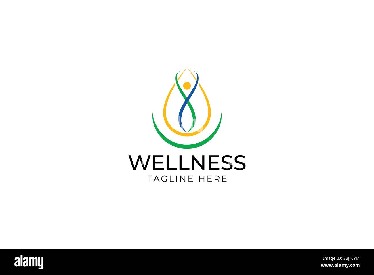 Logo Wellness Health Body and Nature Concept Abstract Silhouette Human ...