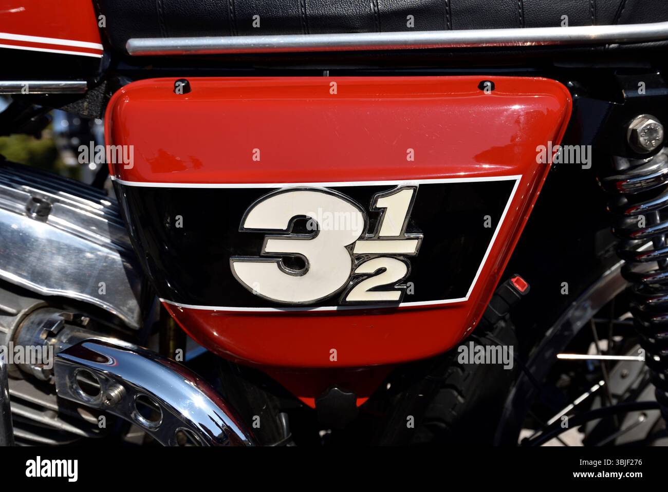 Emblem of 1974 Moto Morini 3 1/2 Sport Stock Photo - Alamy