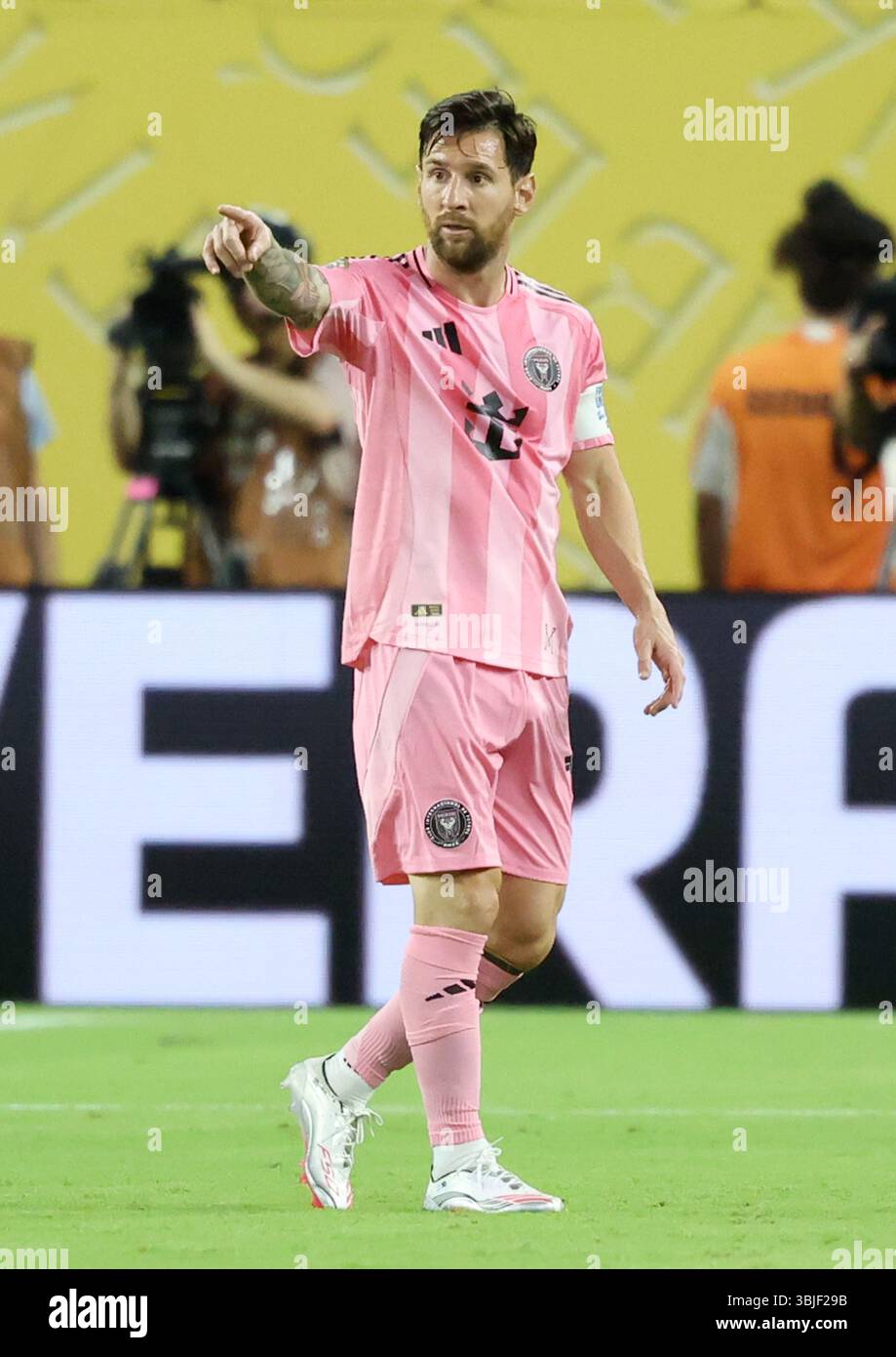 Miami Gardens, USA. 14th June, 2025. Inter Miami forward Lionel Messi ...